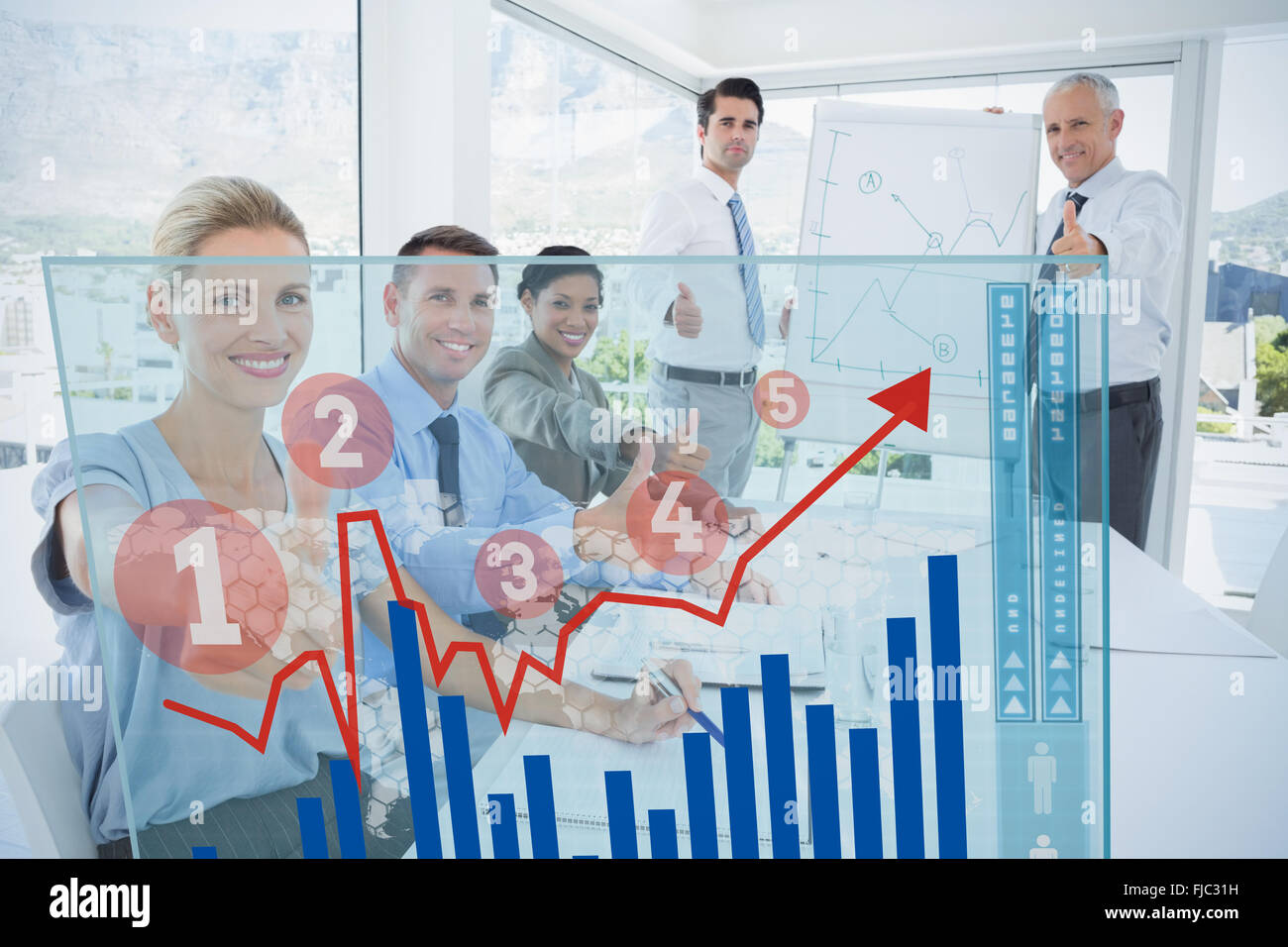 Composite image of graph Stock Photo - Alamy