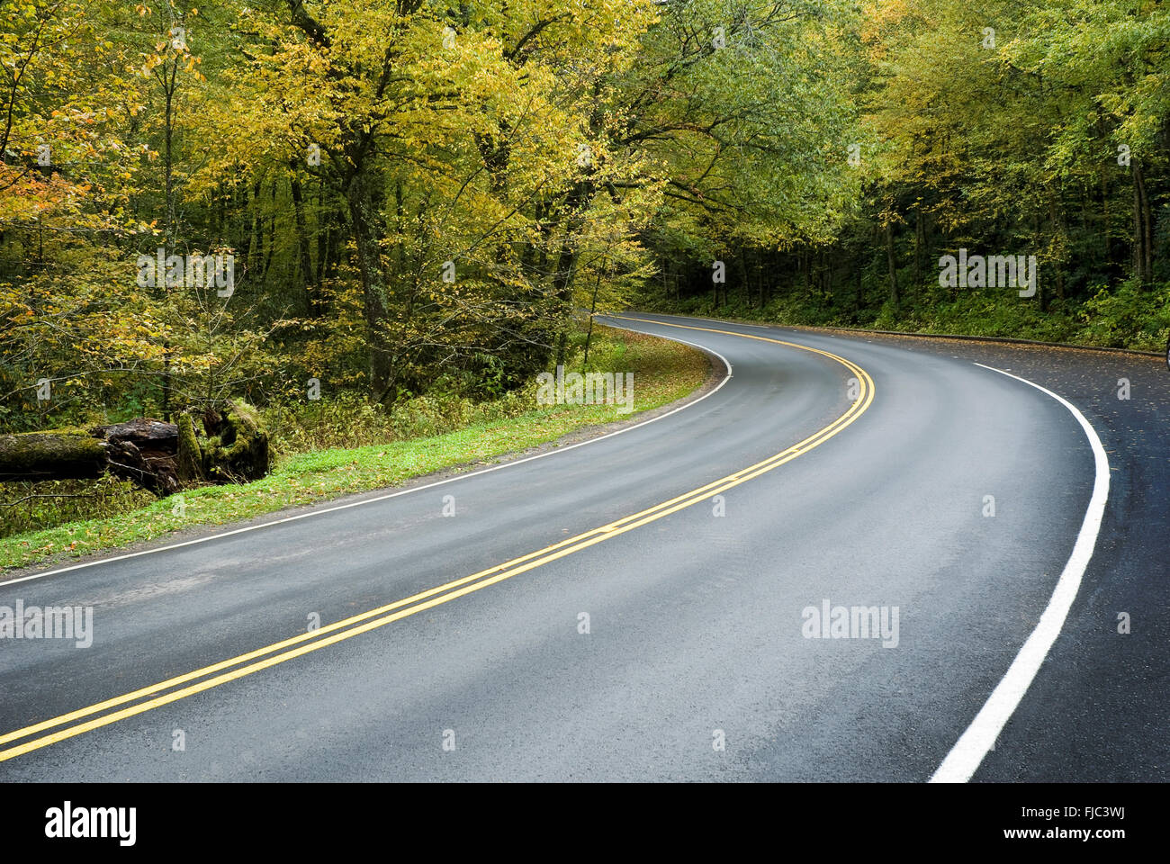 Curving Mountain Road Stock Photo - Alamy