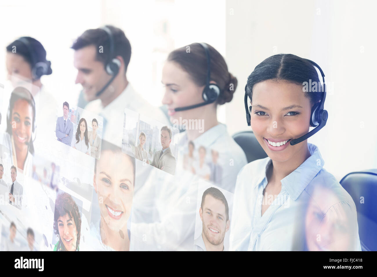 Headsets and workers hi-res stock photography and images - Alamy