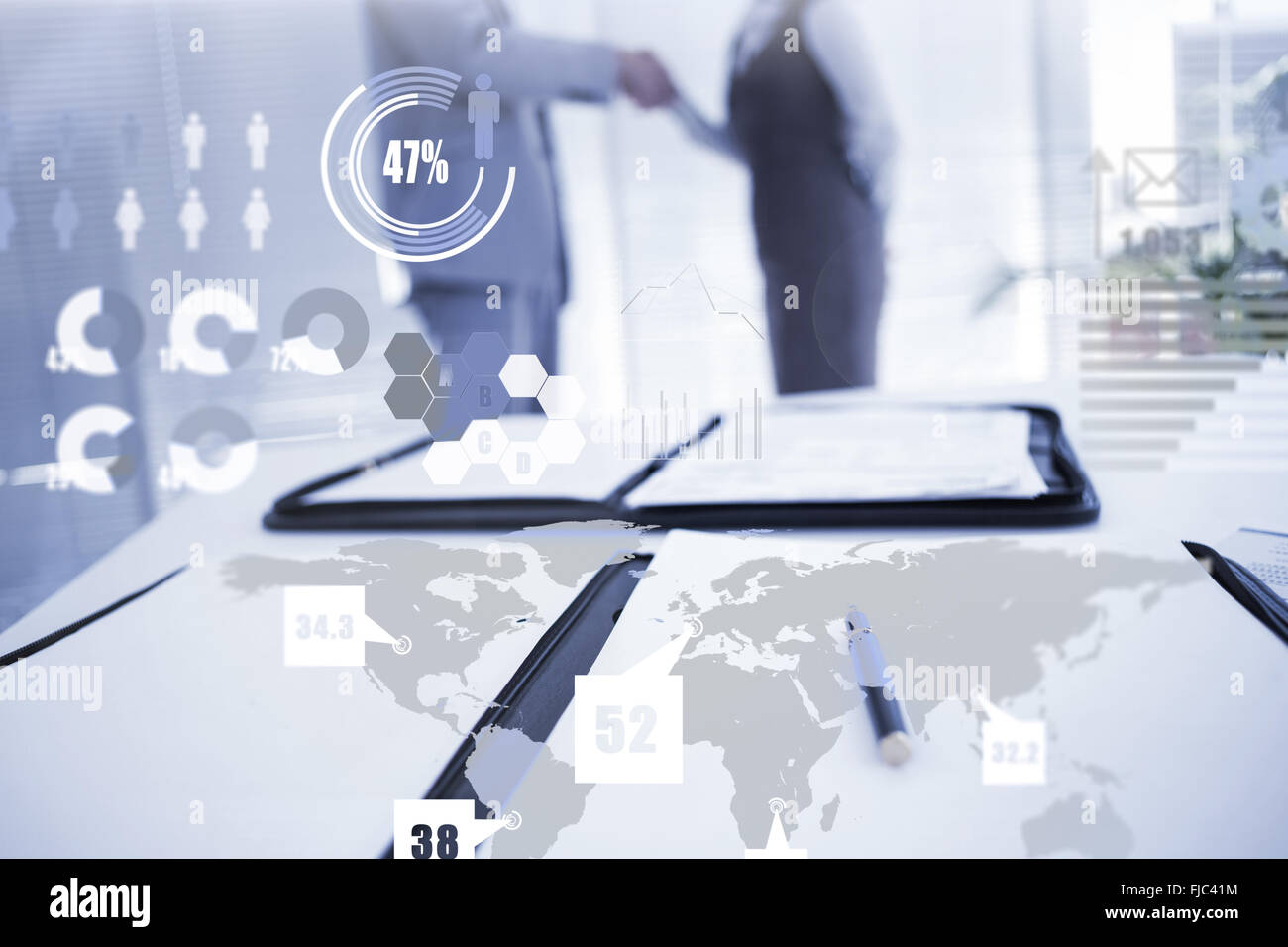 Composite image of business interface Stock Photo - Alamy