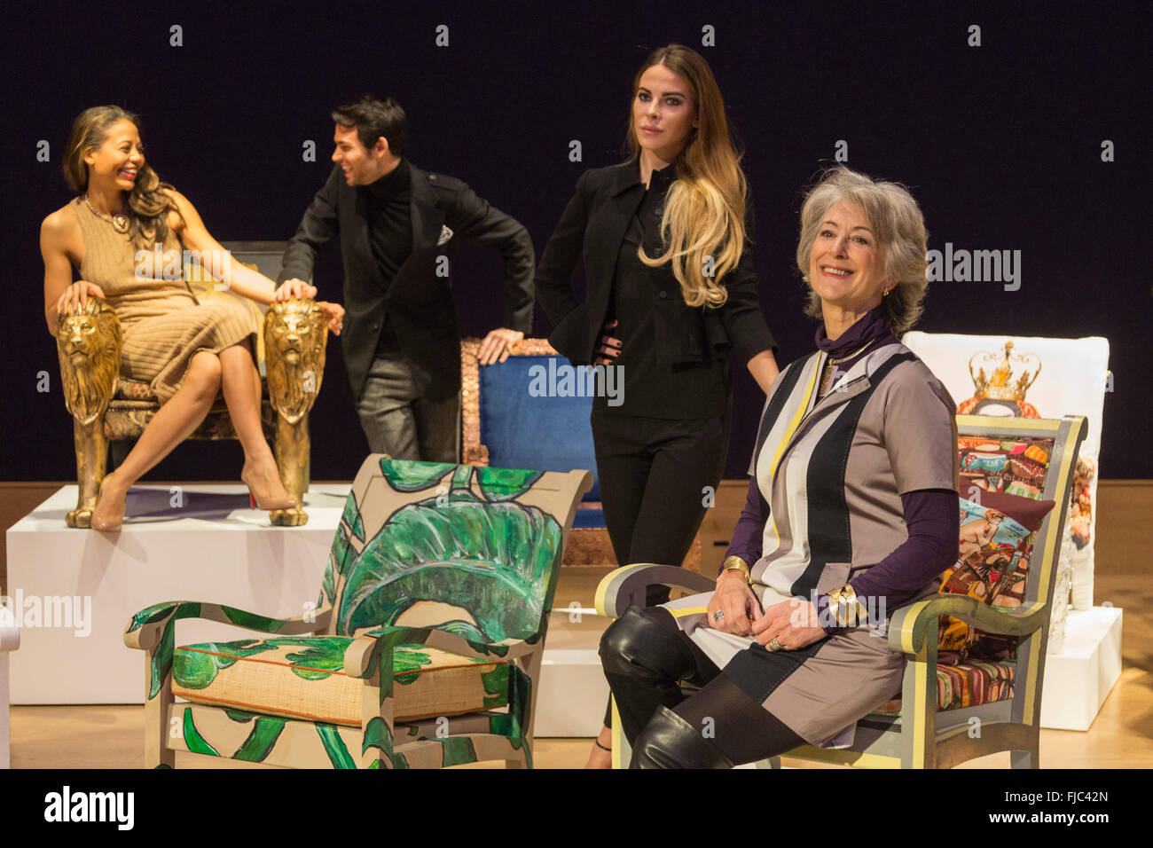 London, UK. 29 February 2016. L-R: Emma Viscountess Weymouth of ...