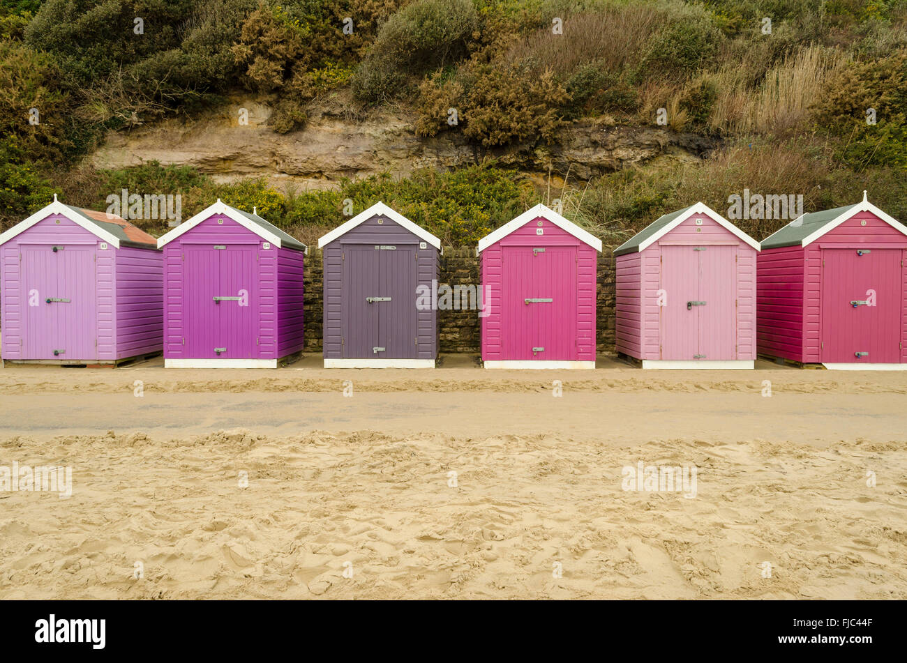 Colourful beach huts Stock Photo - Alamy