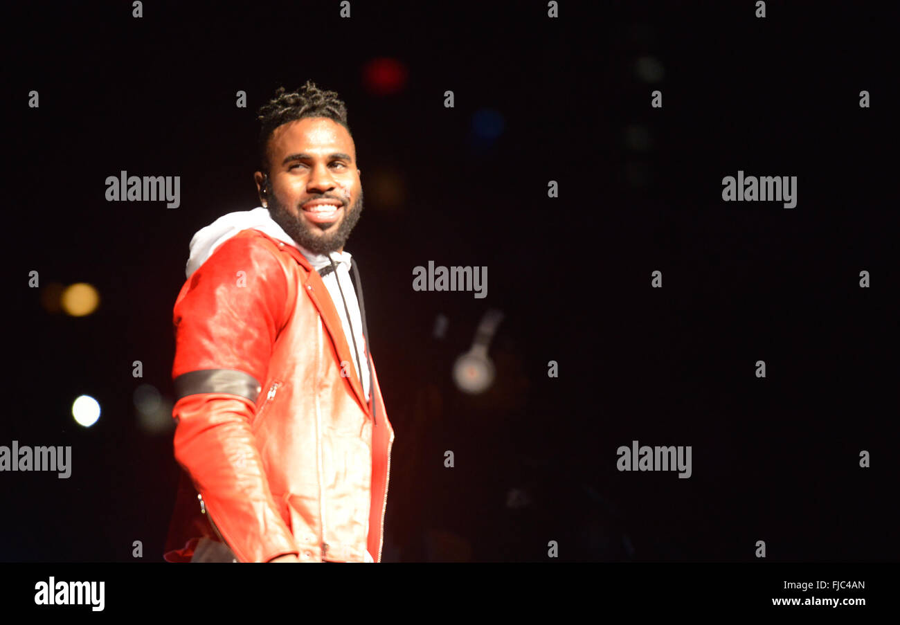 San Antonio, Texas, USA. 17th Feb, 2016. Entertainer JASON DERULO ...