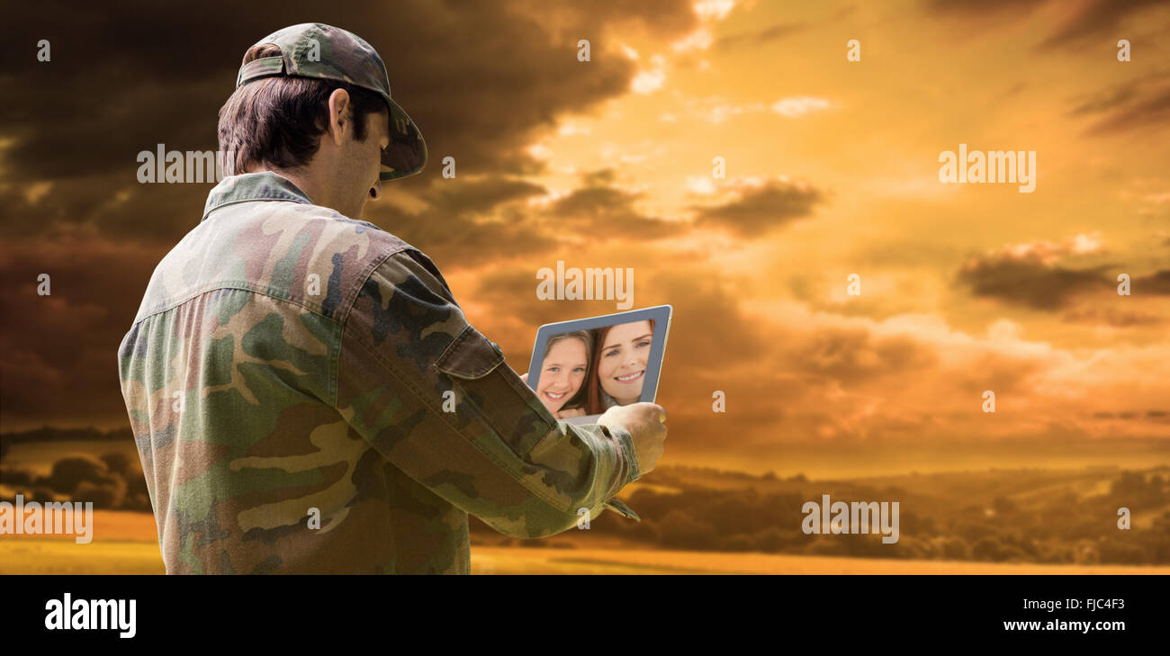 Army Soldier Tablet High Resolution Stock Photography and Images - Alamy