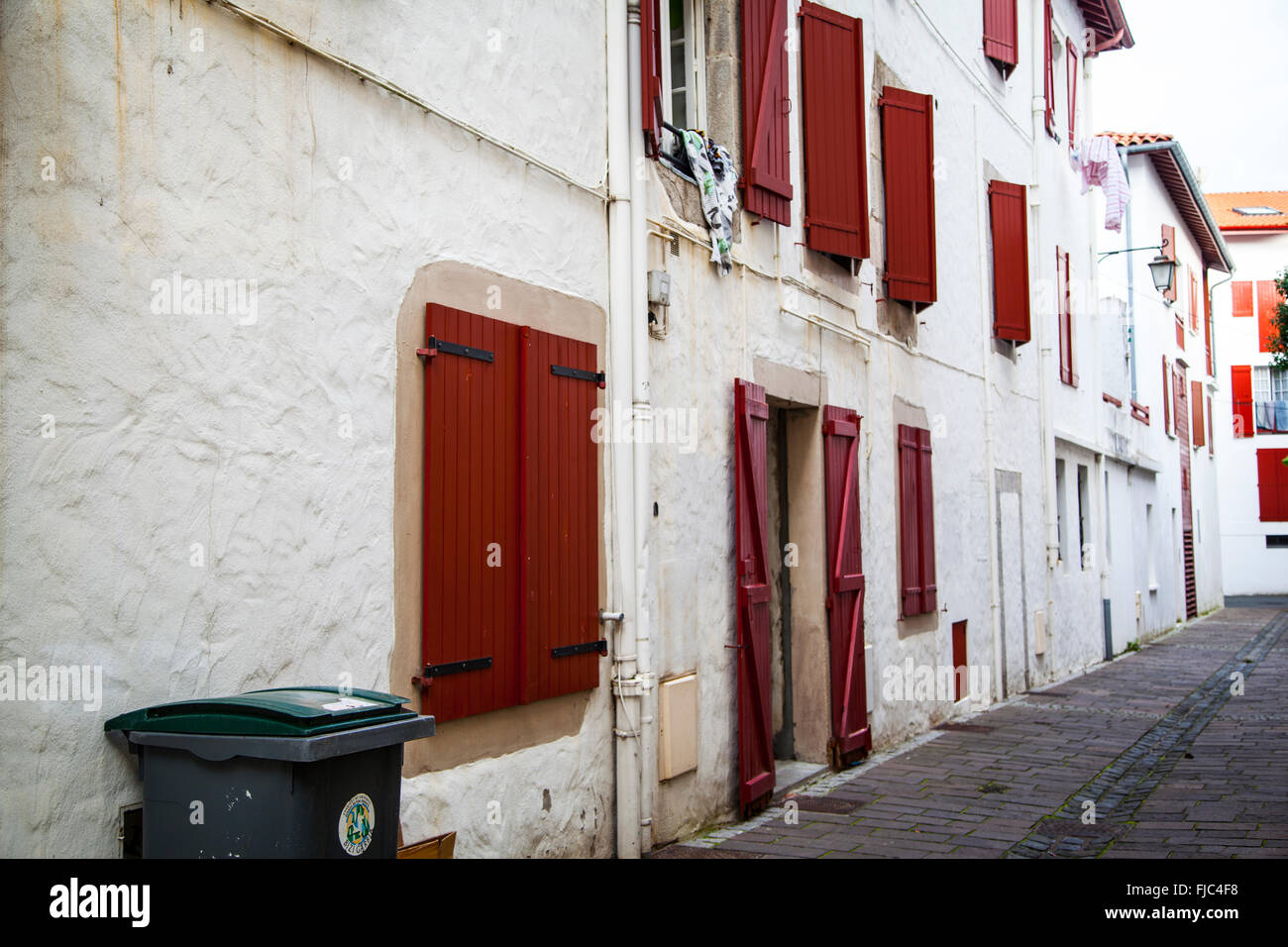 Typical Basque house in St Jean de Luz, Basque Country, France Stock ...