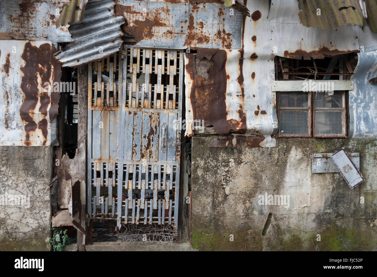 Ruin of a metal hut in Hong Kong, very common Stock Photo - Alamy