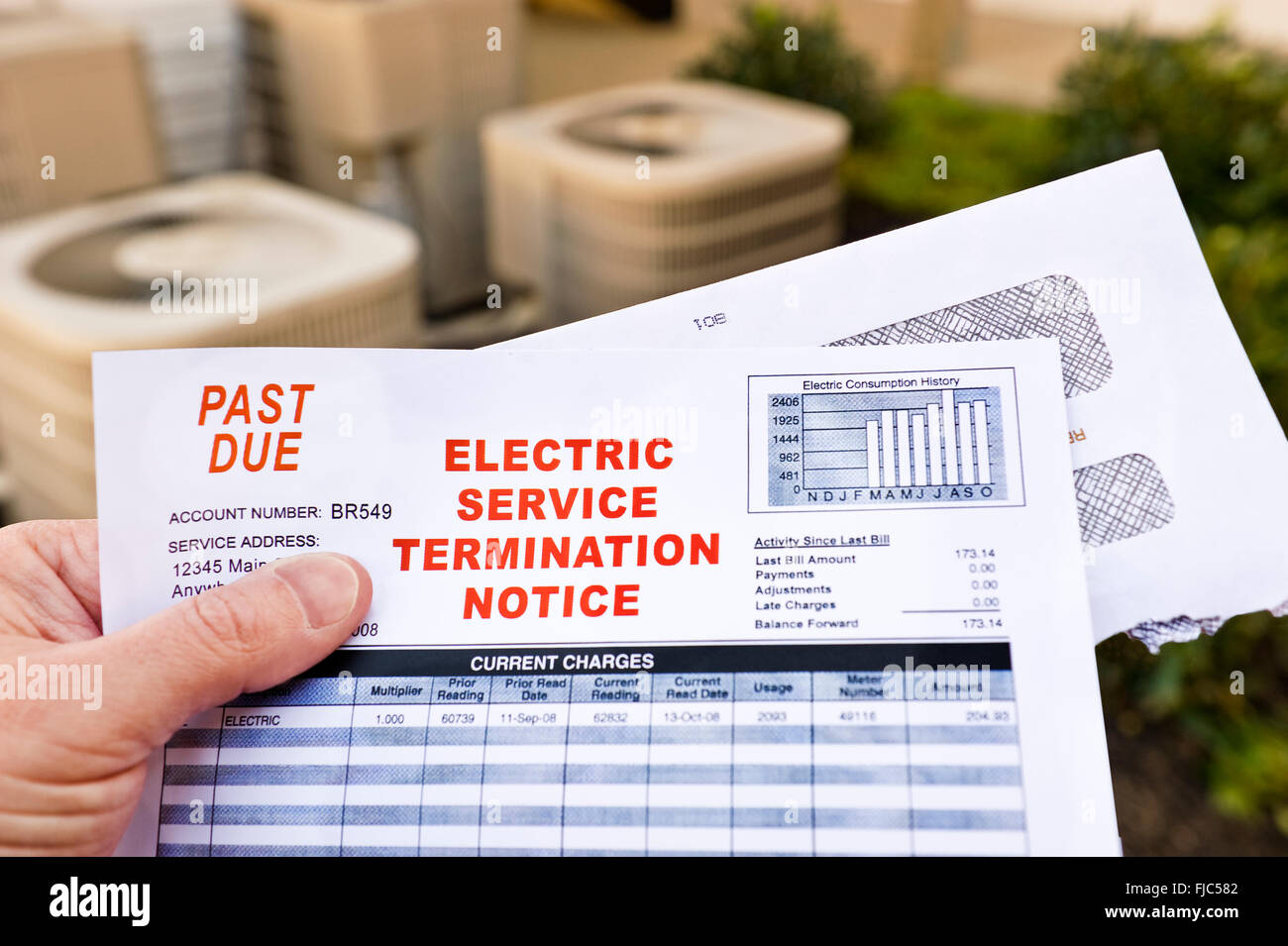 Electric service termination notice hi-res stock photography and images ...