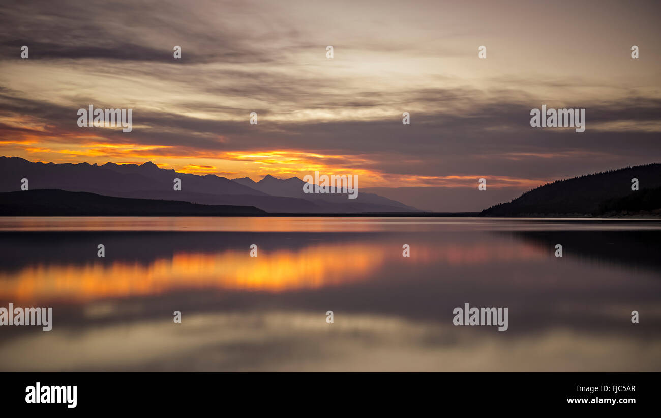 Kinbasket Lake, Canoe Reach, near Valemount, British Columbia in the ...