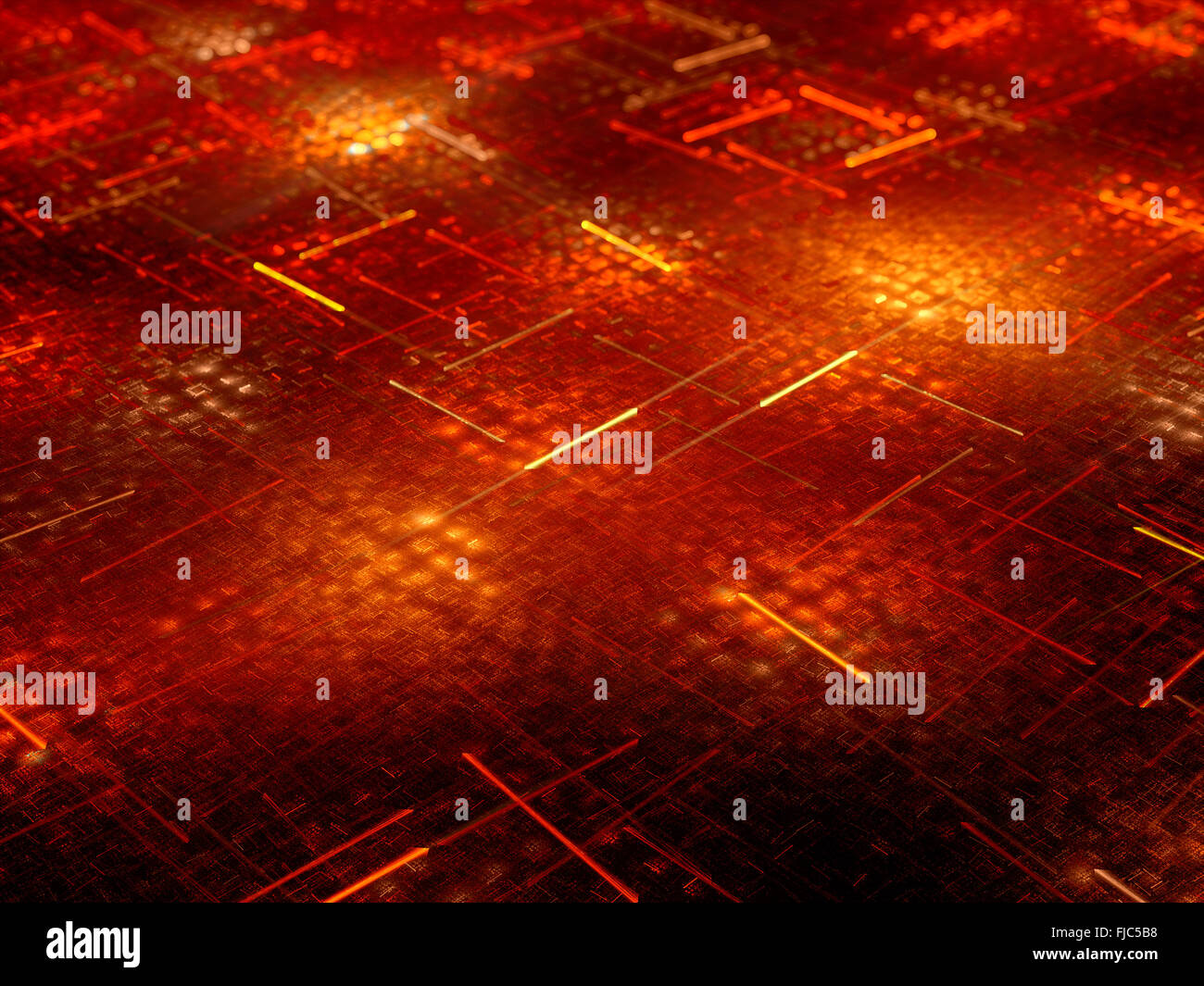 Red glowing fiery light, computer generated abstract background Stock ...