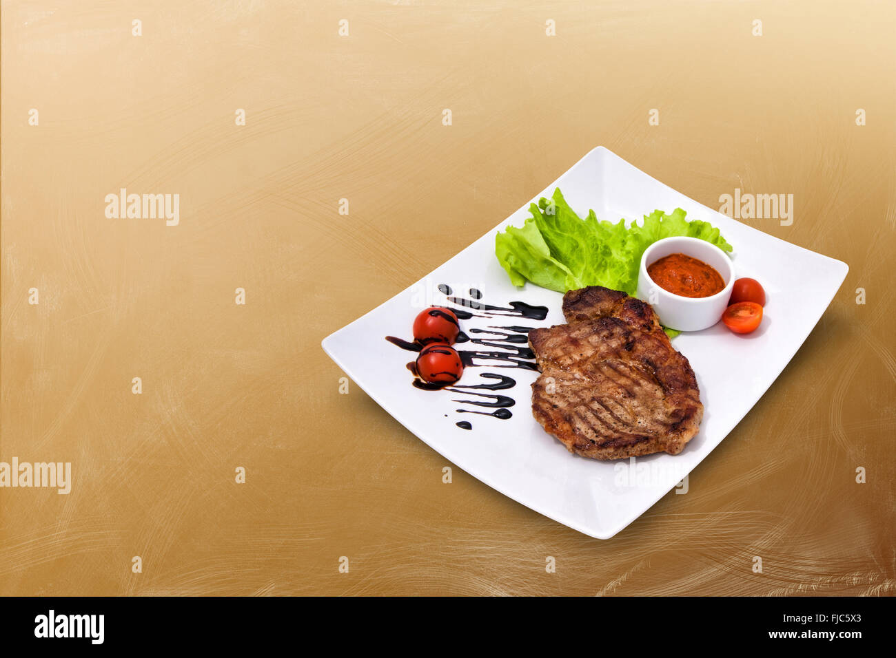 Chop the beef with vegetables Stock Photo - Alamy