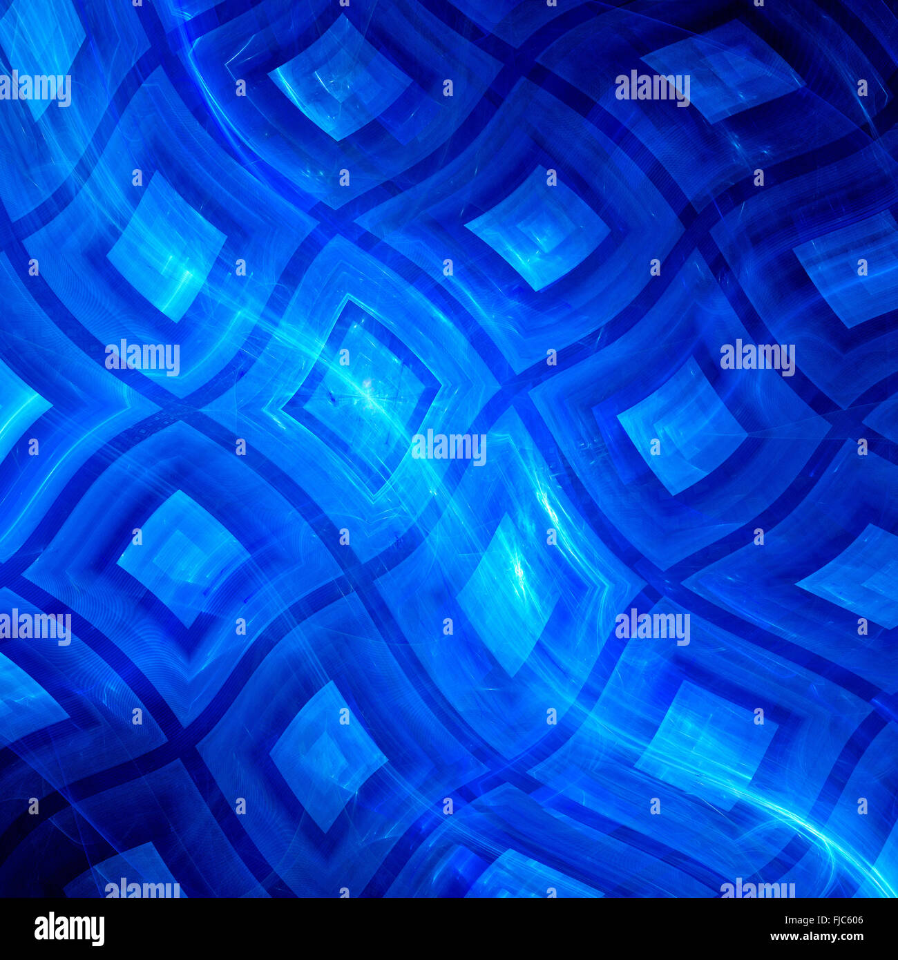Blue glowing multidimensional technology, computer generated abstract ...