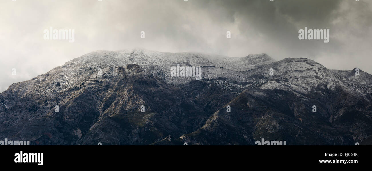 La Torrecilla Peak, mountains in natural park, Sierra de las Nieves ...