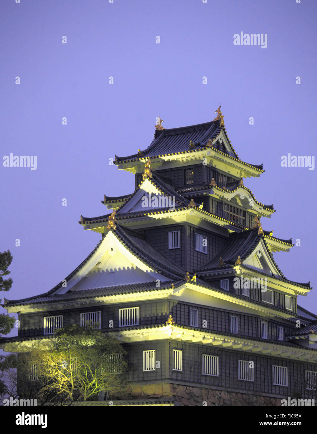 Japan, Okayama, Okayama-jo, Castle Stock Photo - Alamy