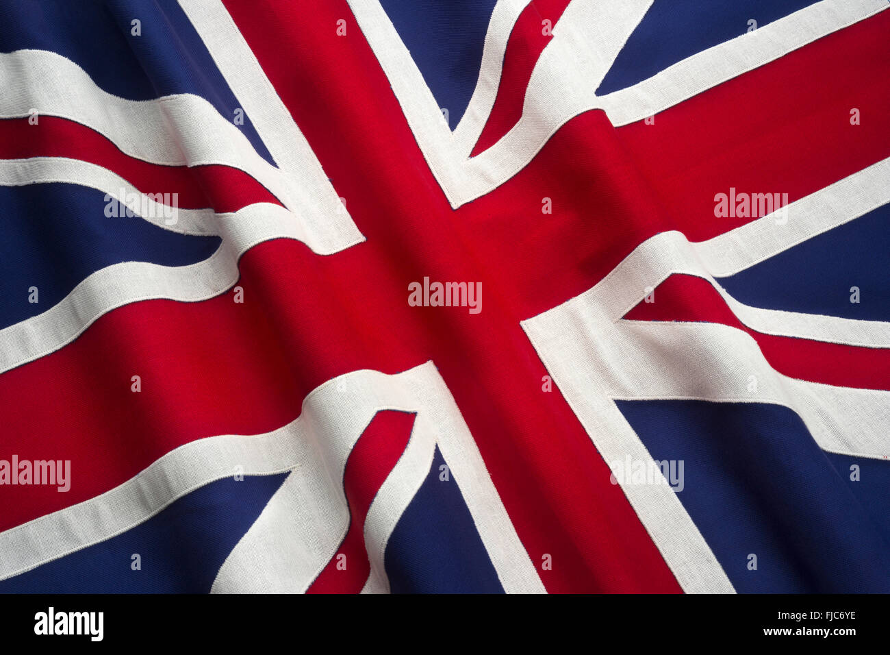 BRITISH UNION JACK FLAG MADE OF STITCHED COTTON BUNTING Stock Photo - Alamy