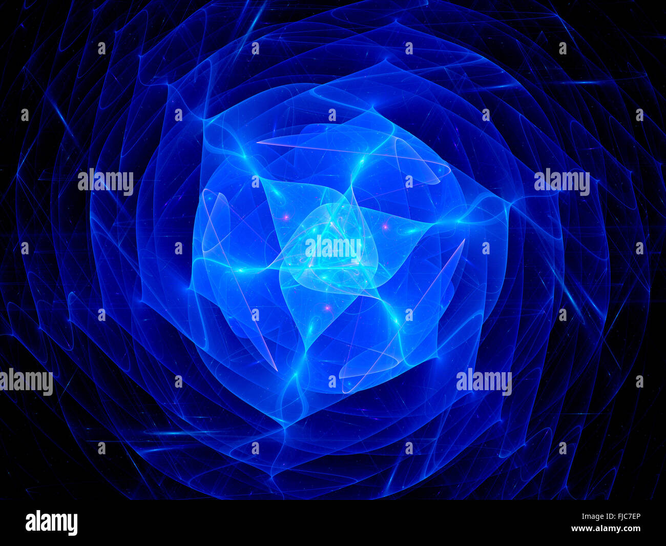 Abstract blue black space glow hi-res stock photography and images - Alamy