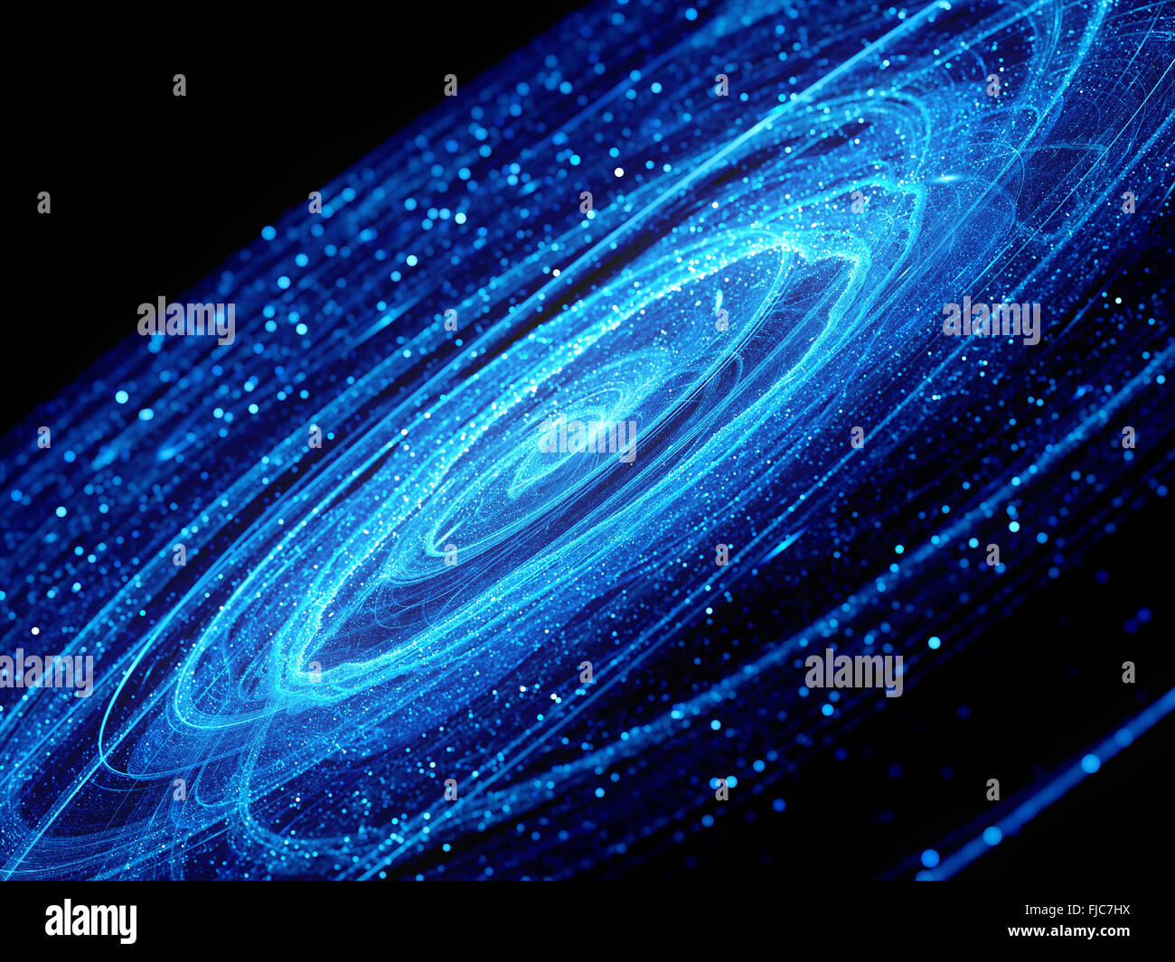 Spiral galaxy in space, computer generated abstract background Stock ...