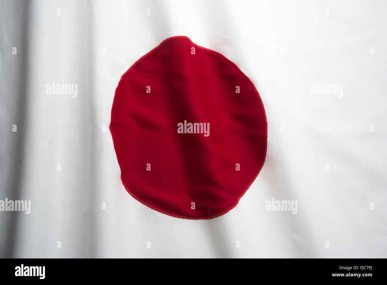 JAPANESE FLAG MADE OF STITCHED COTTON BUNTING Stock Photo - Alamy
