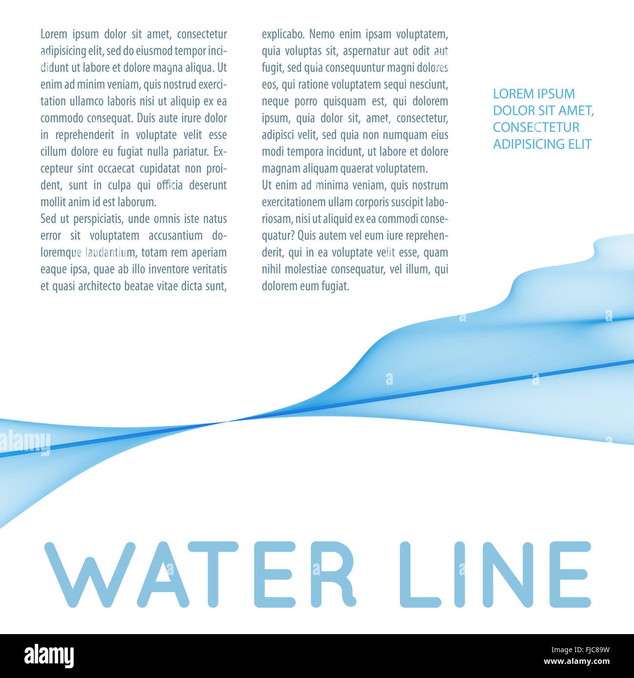 Abstract layout with ripple water line. Graphic template Stock Photo ...