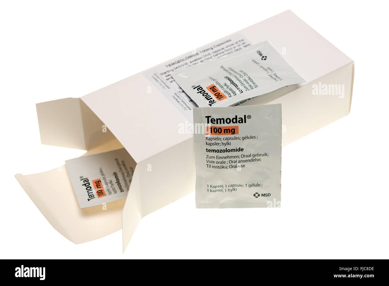 Boxed hard capsules of Temadol Temozolomide SUN Chemotheraphy cytotoxic ...