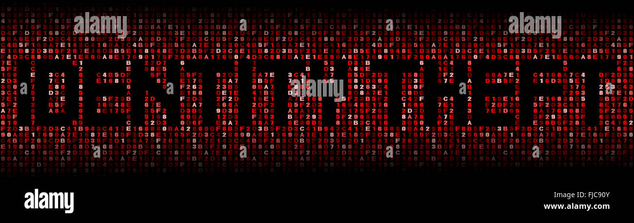 Identity Theft text on hex code illustration Stock Photo - Alamy