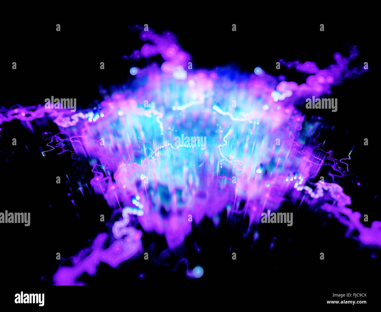 Glowing cancer cell, computer generated abstract background Stock Photo ...