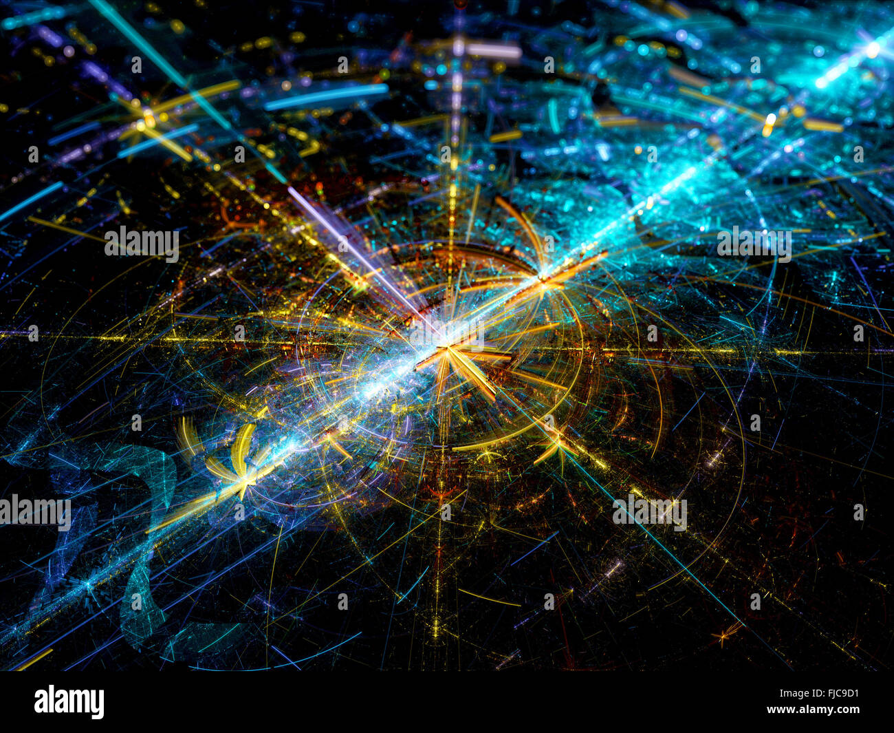 Colorful future technology, computer generated abstract background ...