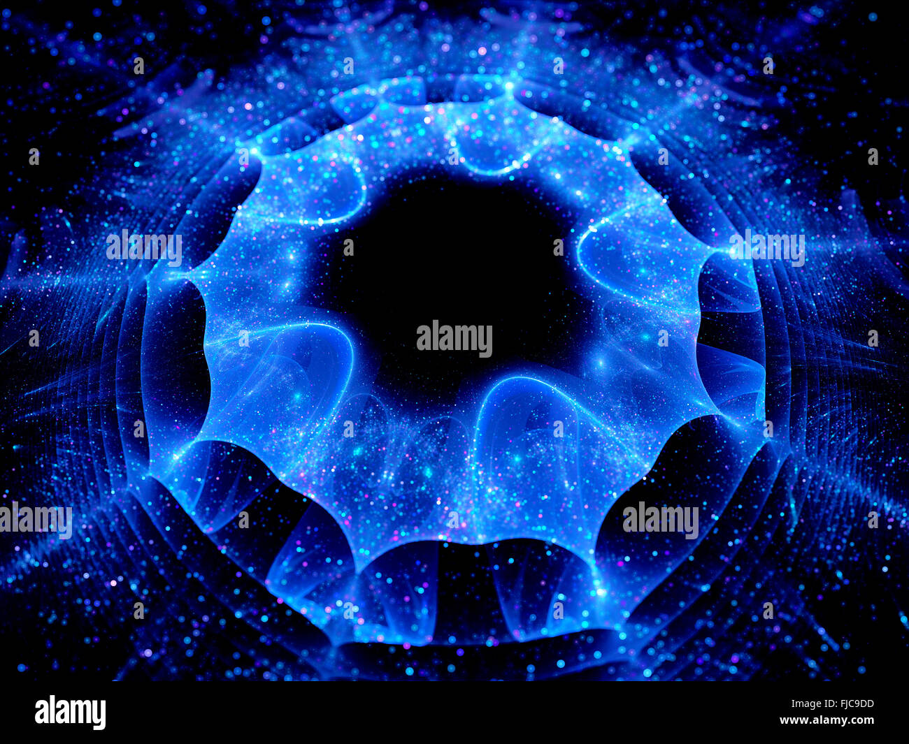 Galactic layers in space, computer generated abstract background Stock ...