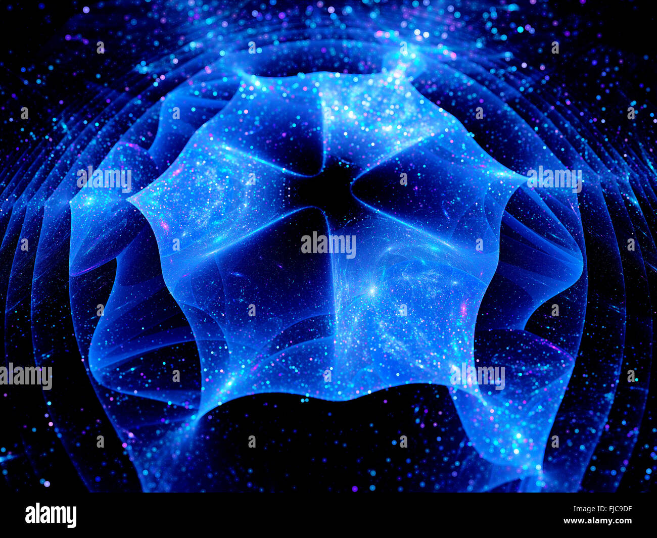 Singularity in space, computer generated abstract background Stock ...