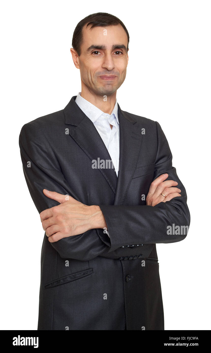 Man in classic grey suit hi-res stock photography and images - Alamy