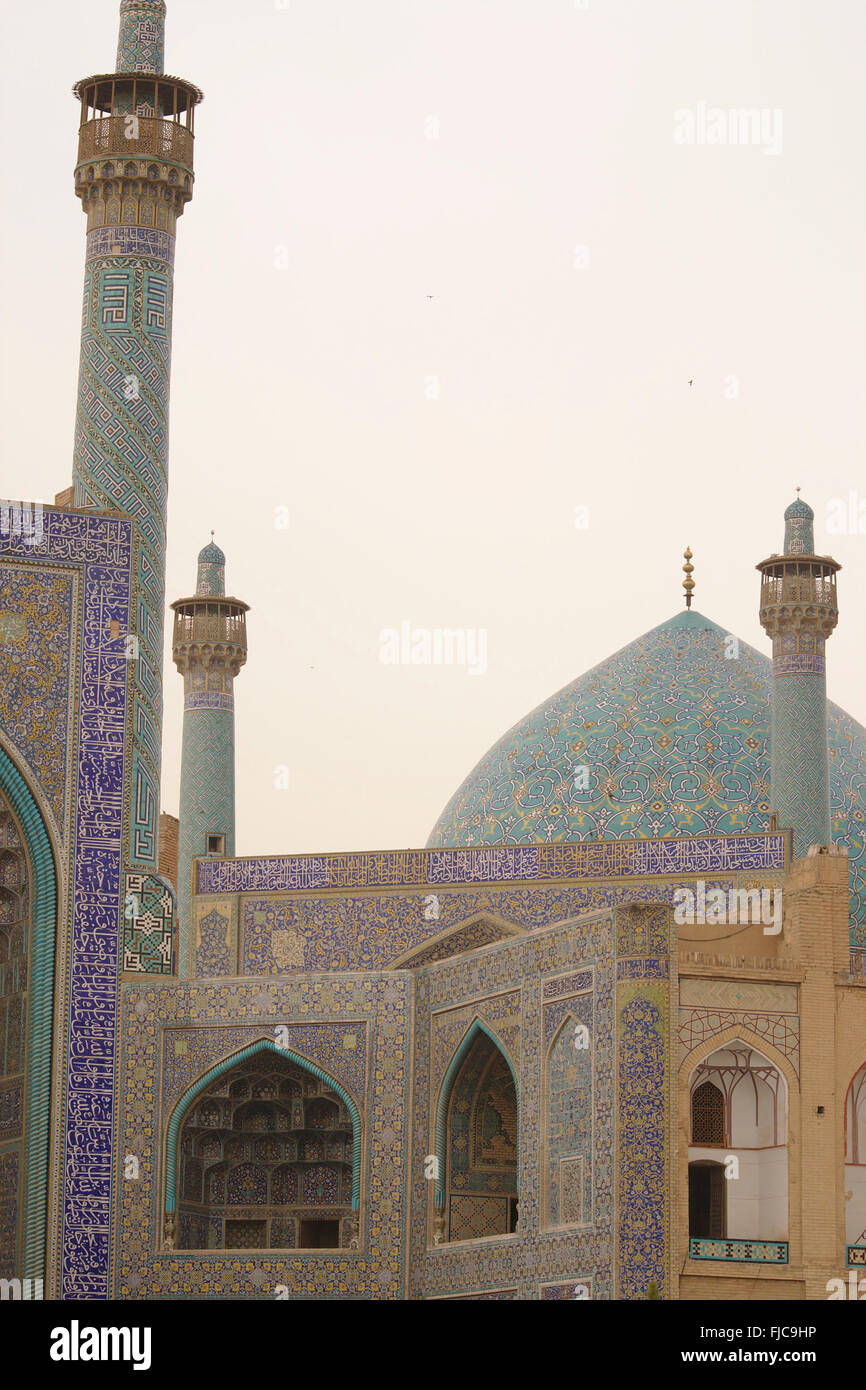 Dome, Iwan and Minarets, courtyard of Imam Mosque (Shah Mosque) in ...