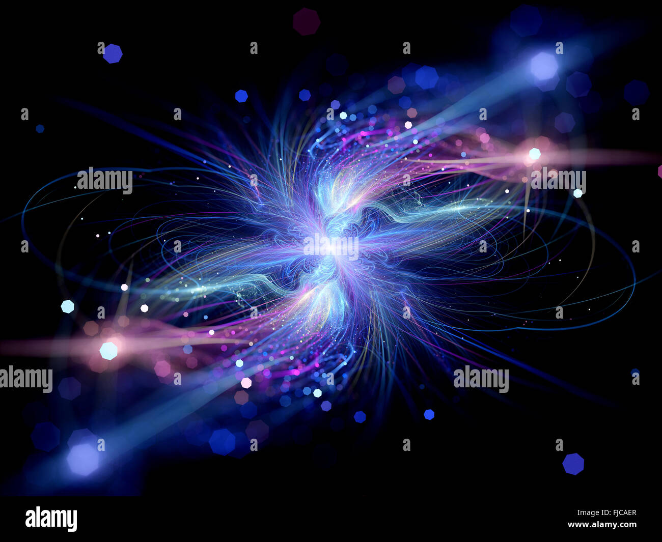 Magic plasma explosion in space, computer generated abstract background ...