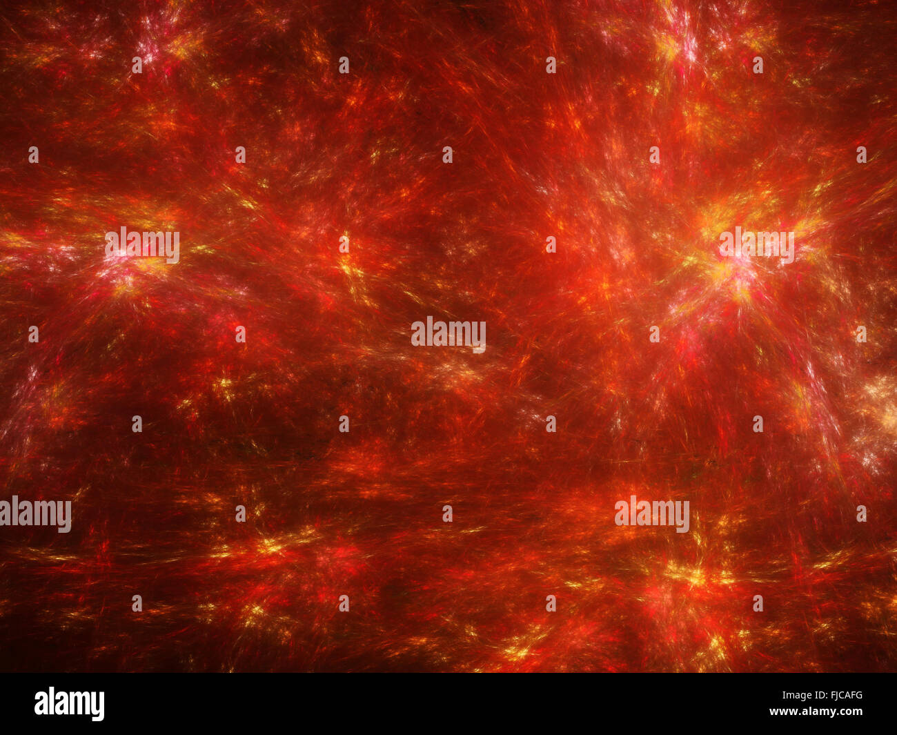 Red glowing chaotic plasma field, computer generated abstract ...