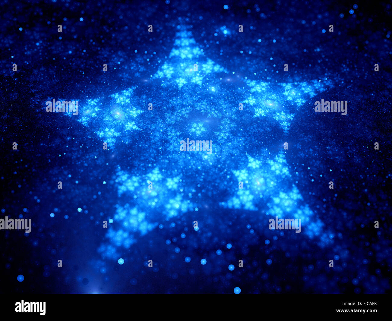 Star shaped fractal in space, computer generated abstract background ...