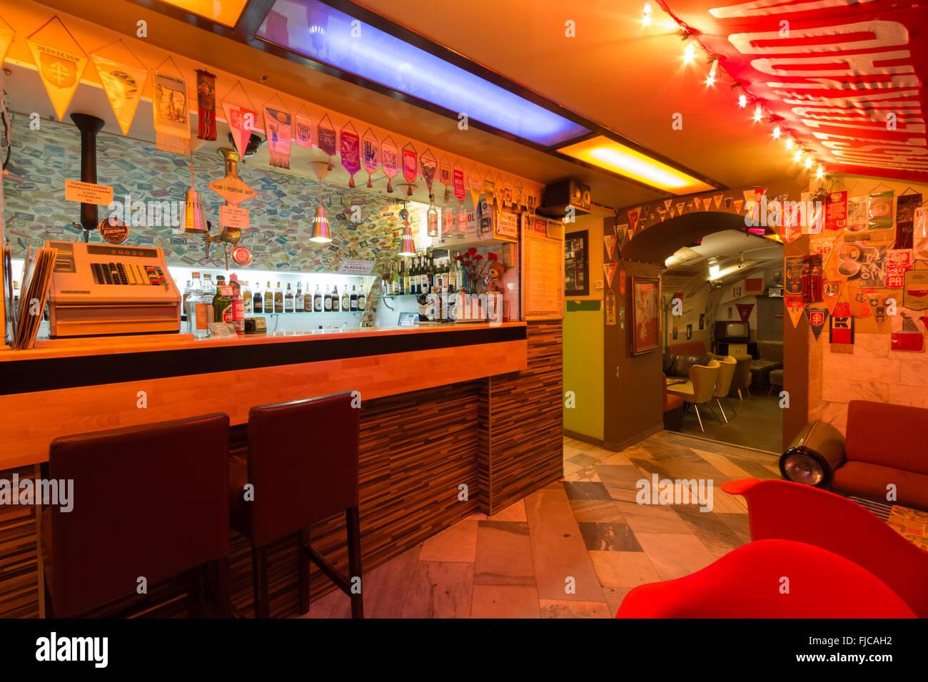 Polish pub interior bar hi-res stock photography and images - Alamy