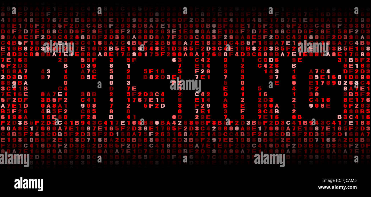 Phishing text on hex code illustration Stock Photo - Alamy