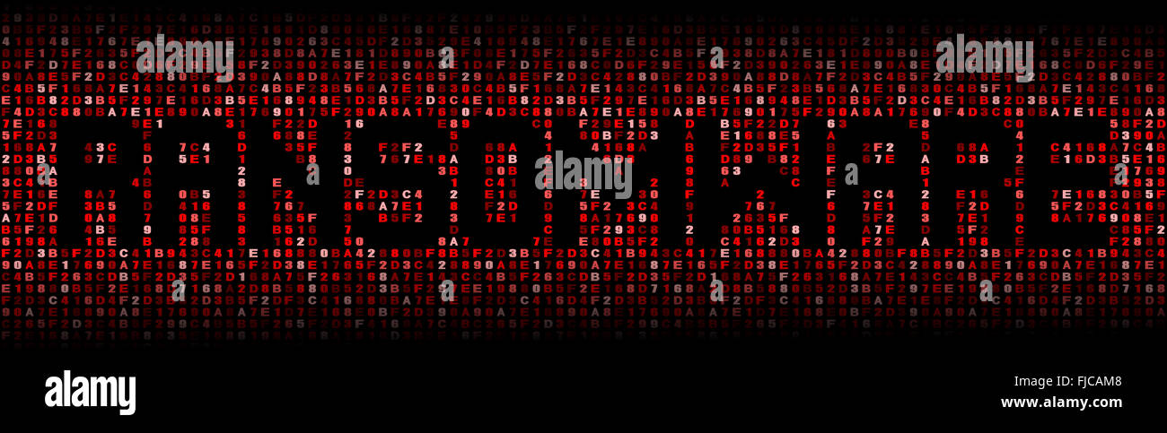 Ransomware text on hex code illustration Stock Photo - Alamy