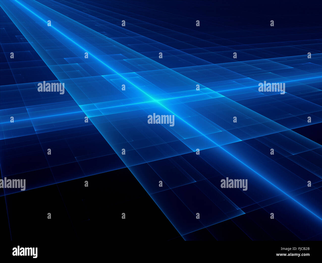 Glowing blue futuristic surface, computer generated abstract background ...