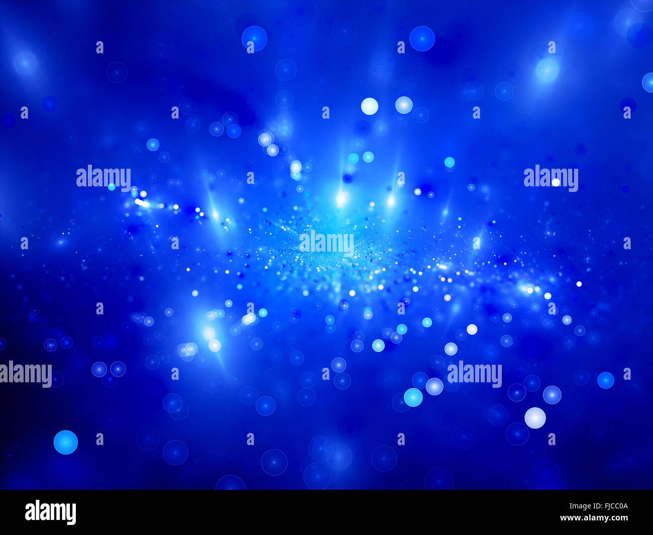 Shiny objects in space, computer generated abstract background Stock ...