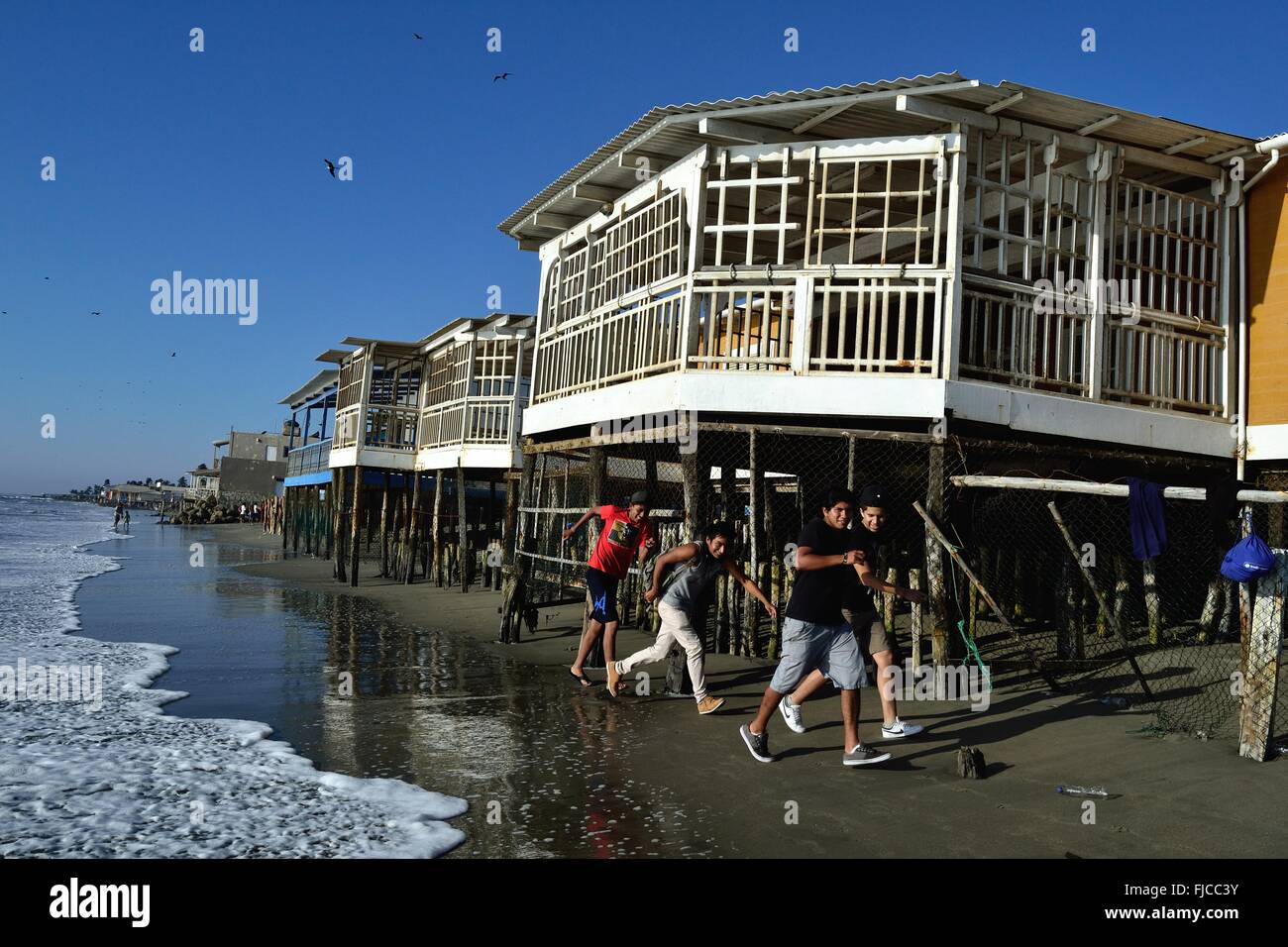 Traditional house - Beach in COLAN. Department of Piura .PERU Stock ...