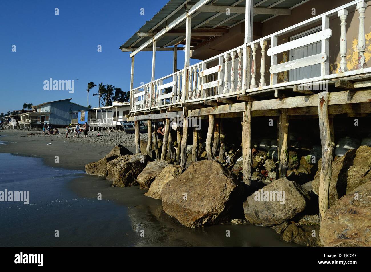Traditional house - Beach in COLAN. Department of Piura .PERU Stock ...