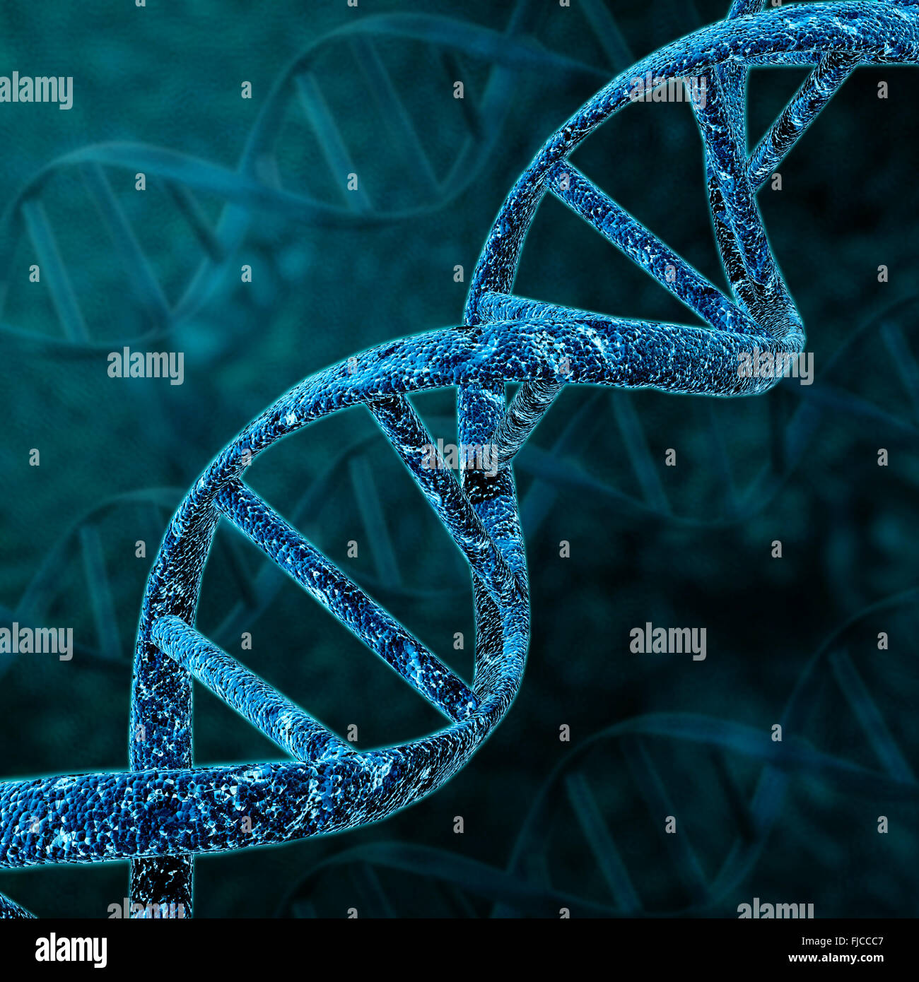 DNA helix structure on blue background with clipping path Stock Photo ...