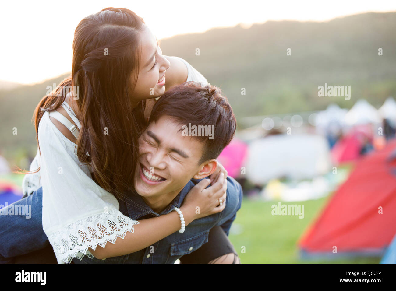 Happy young Chinese couple Stock Photo - Alamy