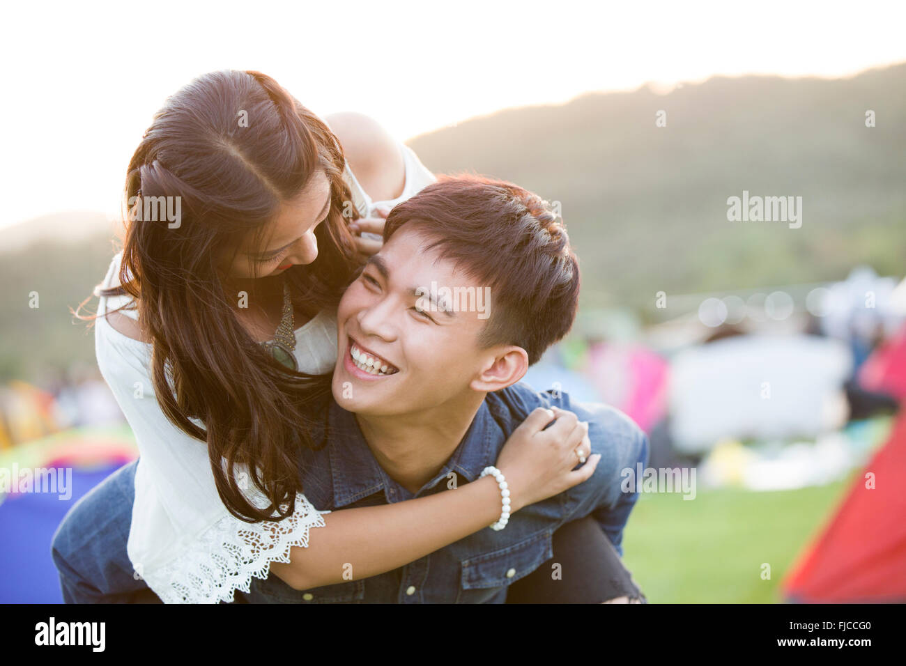 Happy young Chinese couple Stock Photo - Alamy
