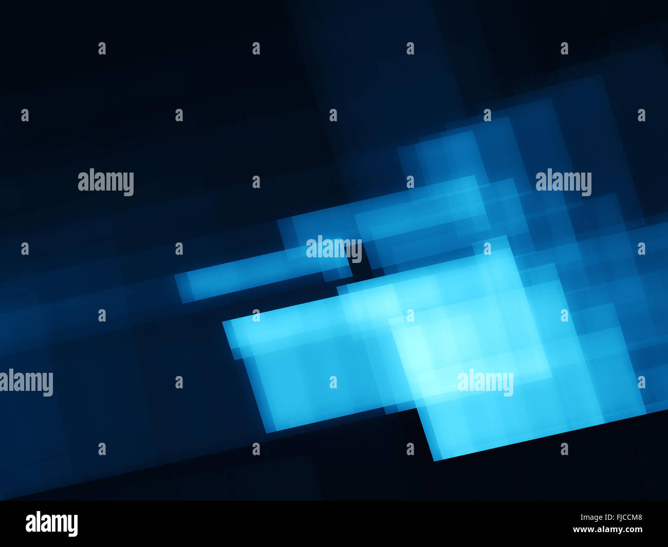 Glowing blue rectangles, technology, computer generated abstract background Stock Photo - Alamy