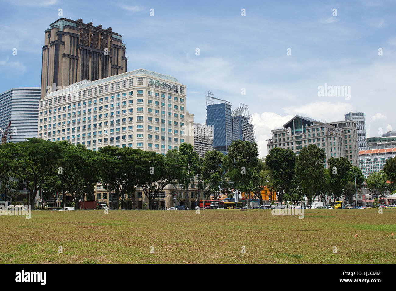 SINGAPORE, ASIA - MAY 14, 2015: Skyline of the metropolis Singapore on ...
