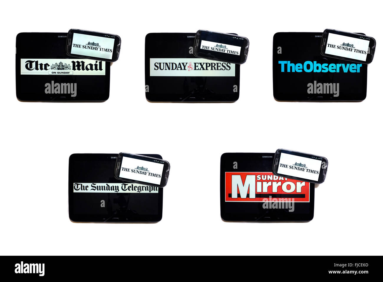 Digital sunday newspapers hi-res stock photography and images - Alamy