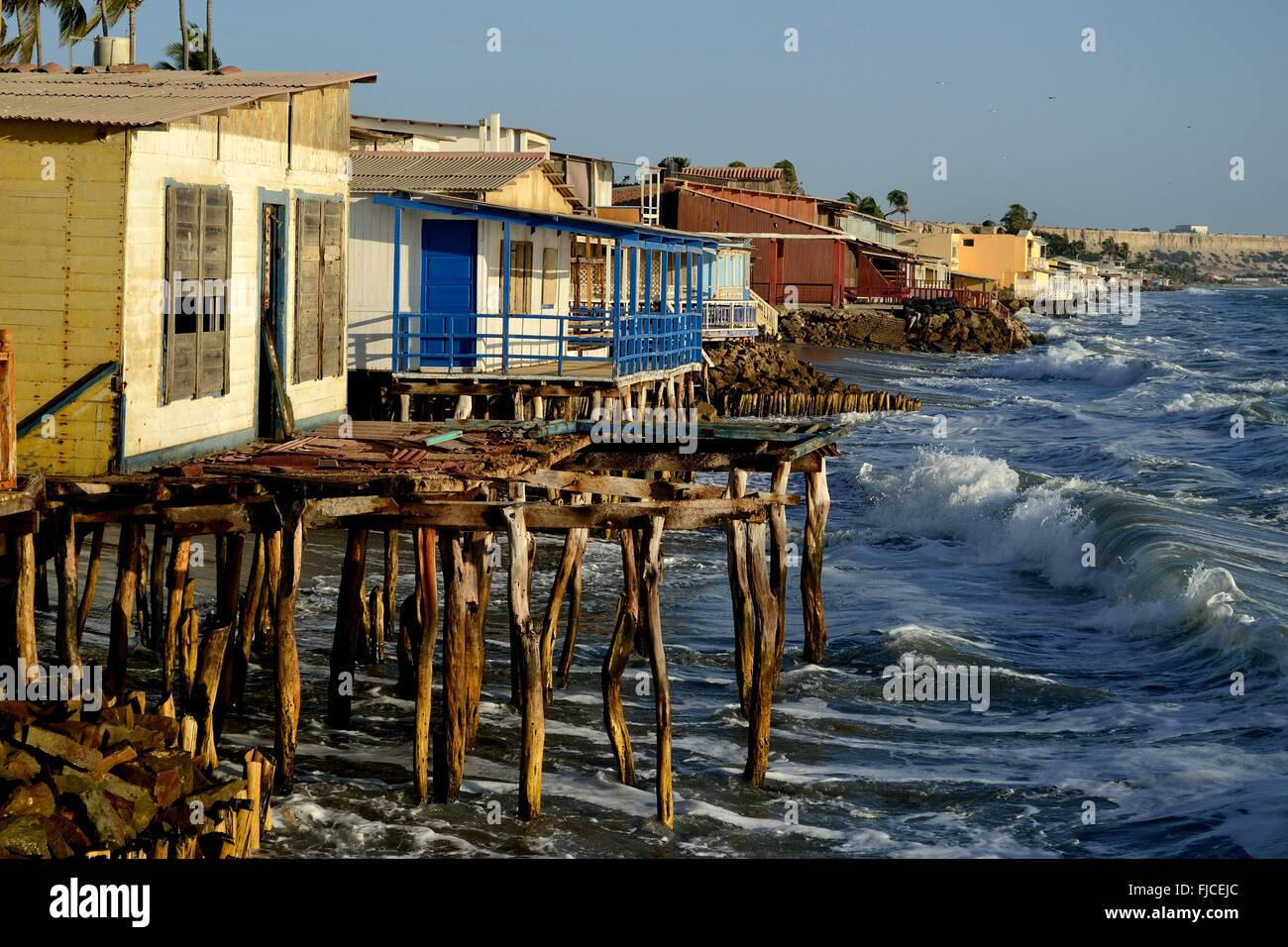 Traditional house - Beach in COLAN. Department of Piura .PERU Stock ...