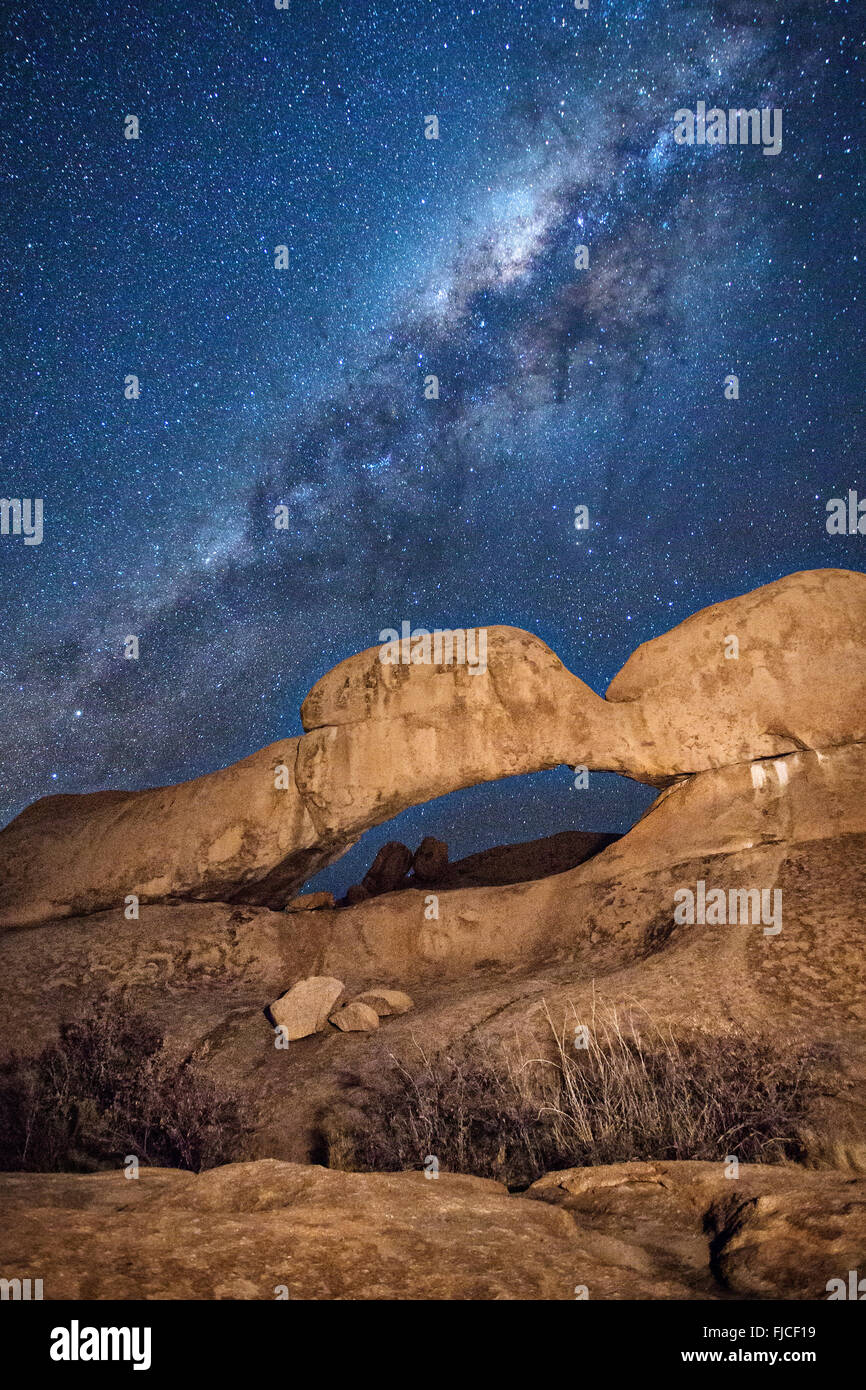 Rock arch under milky way Stock Photo - Alamy