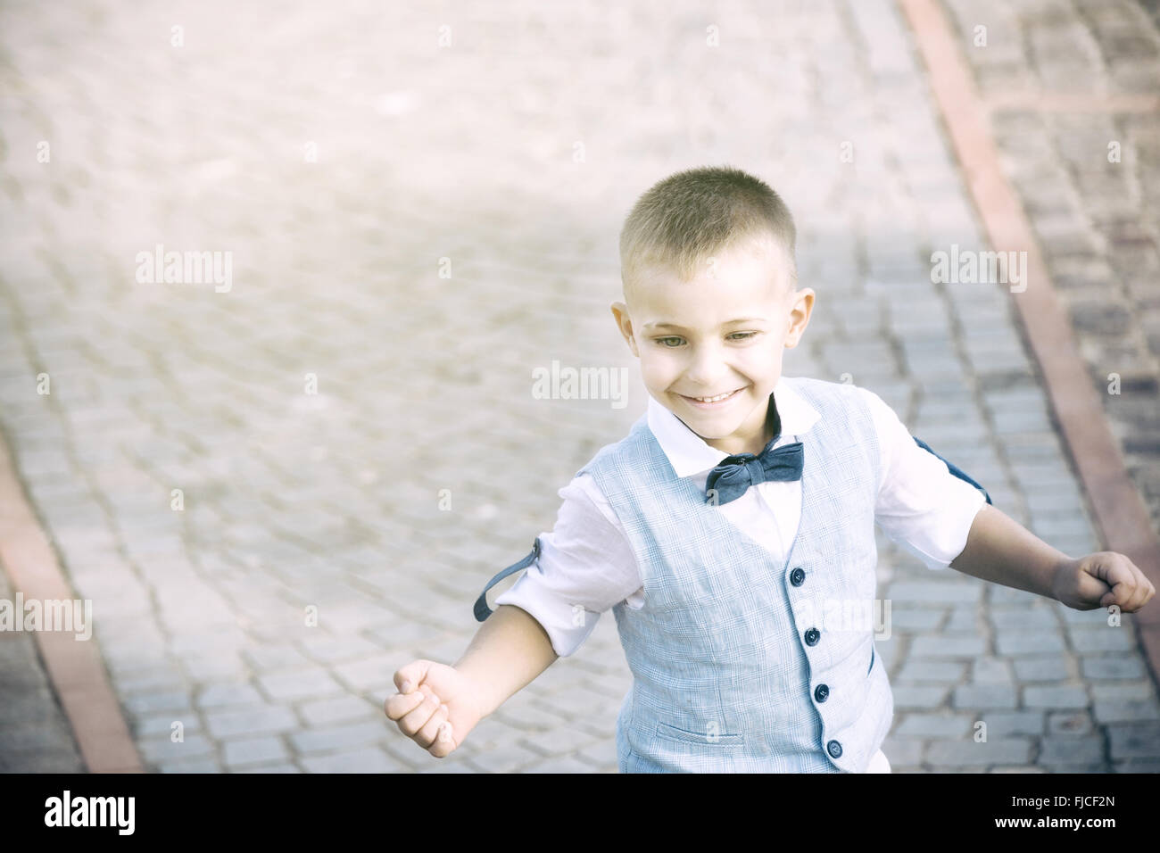 child running fun, with dress heavenly Stock Photo - Alamy