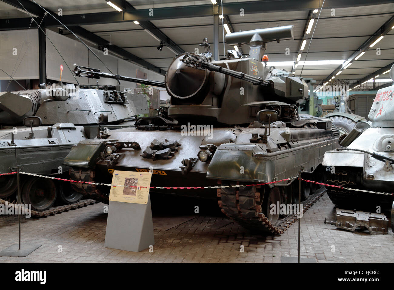 The German Gepard CA1 PRTL self propelled Anti-Aircraft gun in the Overloon War Museum in ...